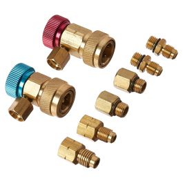 FJC 6820 A/C Manifold Conversion Kit With Manual Couplers and Adapter